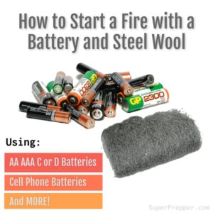 How to Start a Fire with a Battery and Steel Wool – Super Prepper